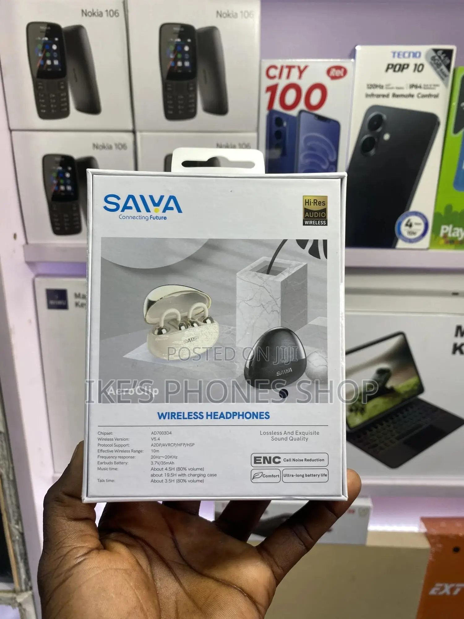 Saiya Open Wireless Bluetooth Headphones Aero Clip in Circle ...
