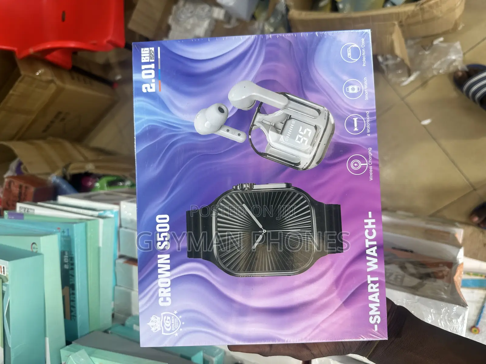 Crown S500 Smartwatch in Circle - Smart Watches, Guyman Wrld | Jiji.com.gh