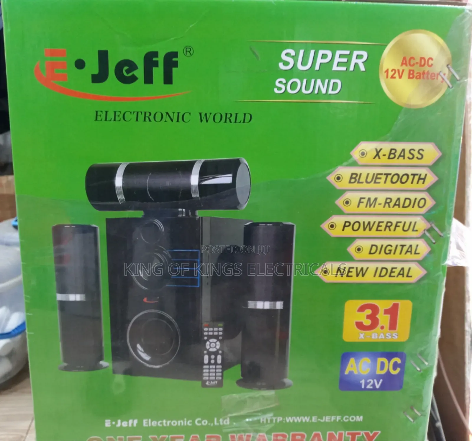 E Jeff A12 Electronic World Fm-Radio/Bluetooth Speakers(Black Color) in Adenta - Audio & Music ...