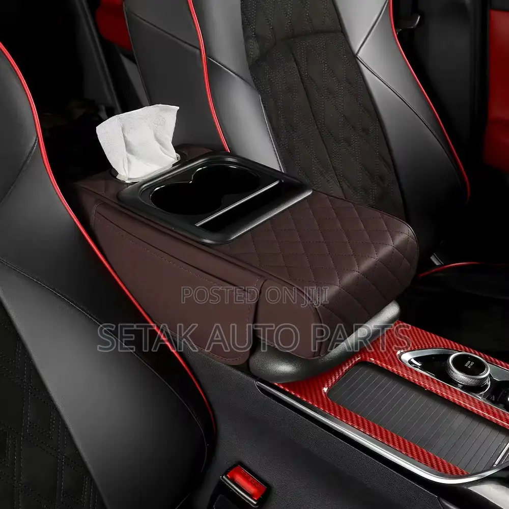 Car Armrest Storage Box Center Organizer Cup Holder Storage Box in ...