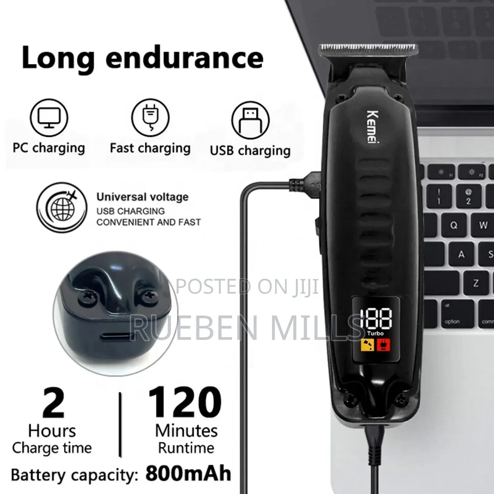 Smooth Shaving Kemei Km-1578 Skin Machine Beard Trimmer Detailer in ...