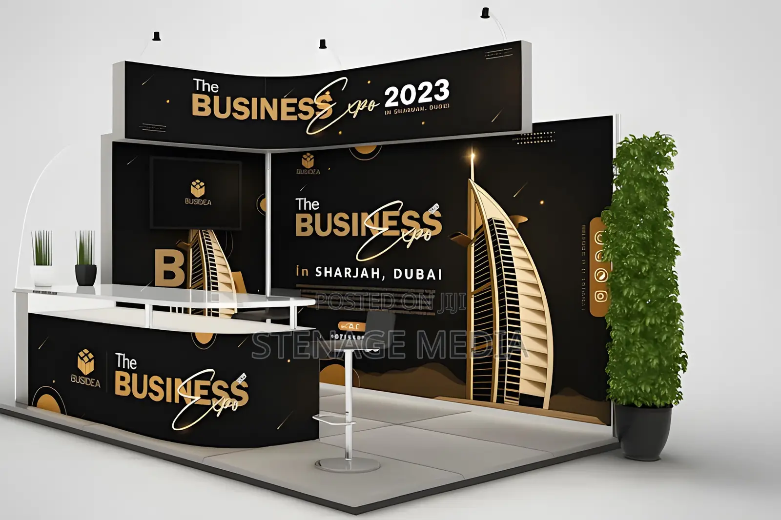 Event Backdrop Stage Branding Printing | Stenage Media in Madina ...