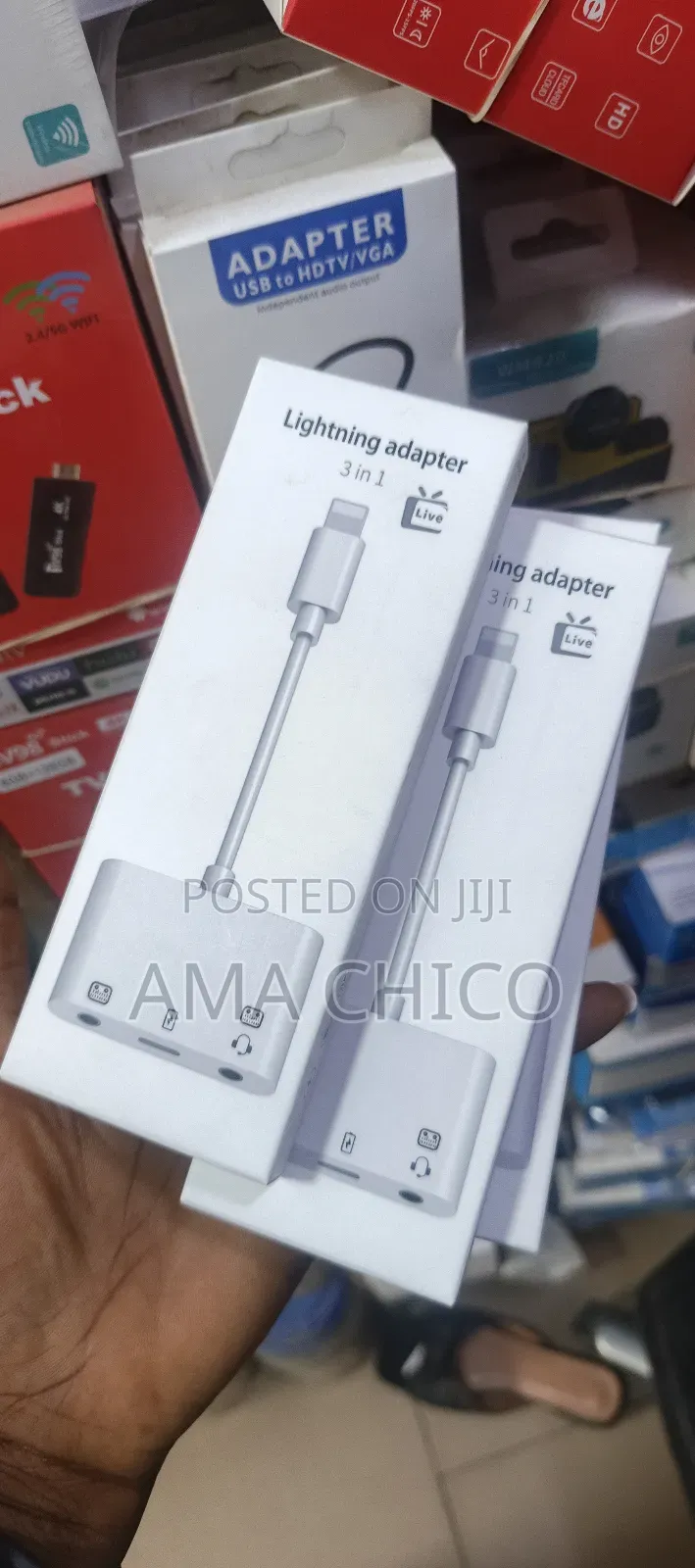 Lighting Adapter 3 in 1 ( iPhones Adapter for Live Show) in Circle ...