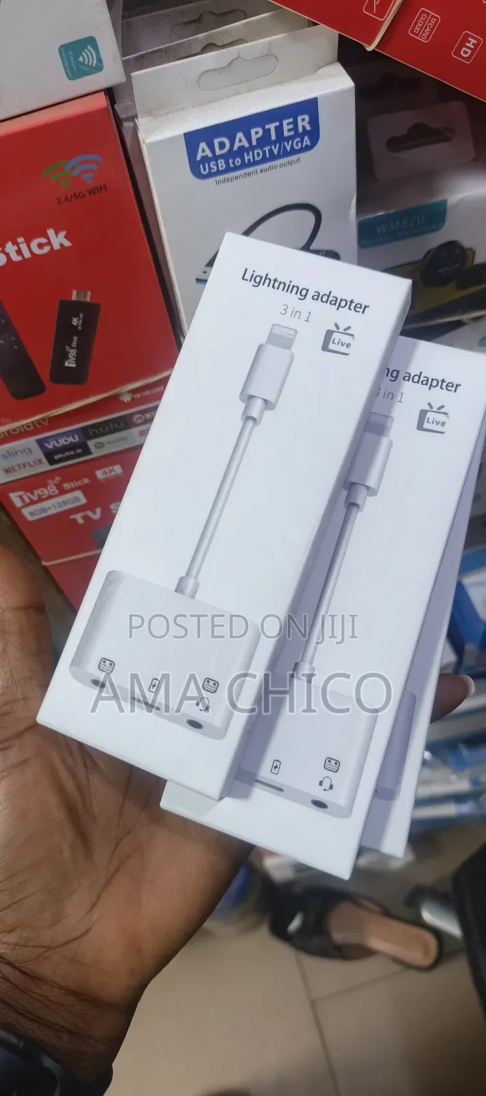 Lighting Adapter 3 in 1 ( iPhones Adapter for Live Show) in Circle ...
