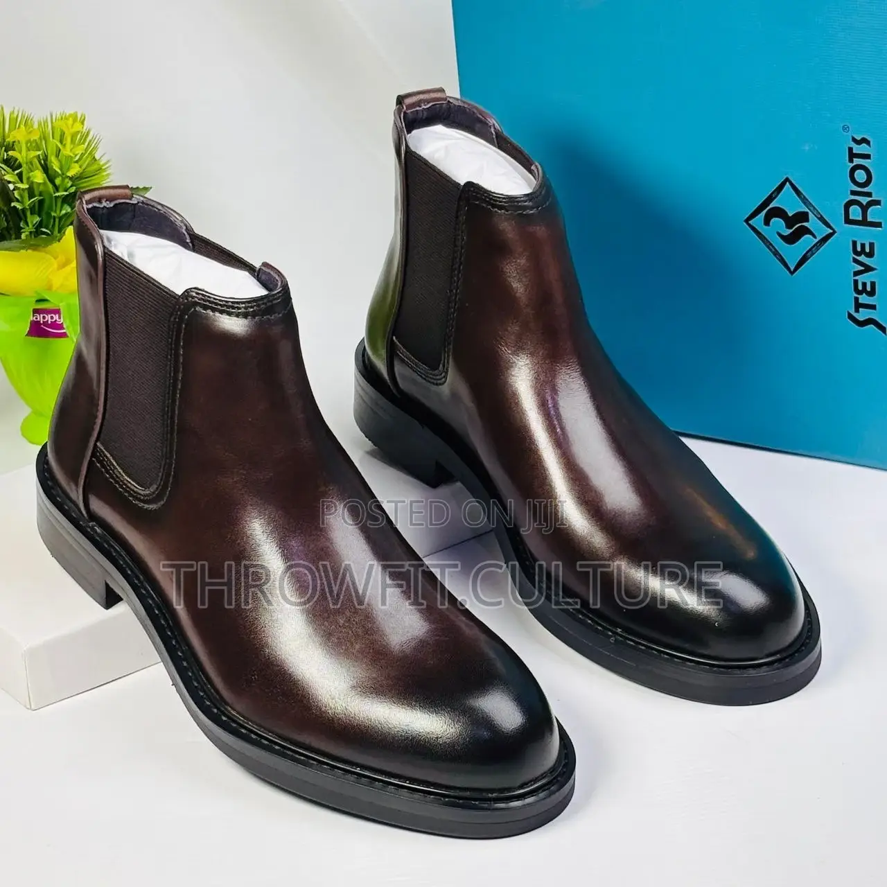 Steve Riots Coffee Leather Men's Elastic Boot in Accra Metropolitan ...