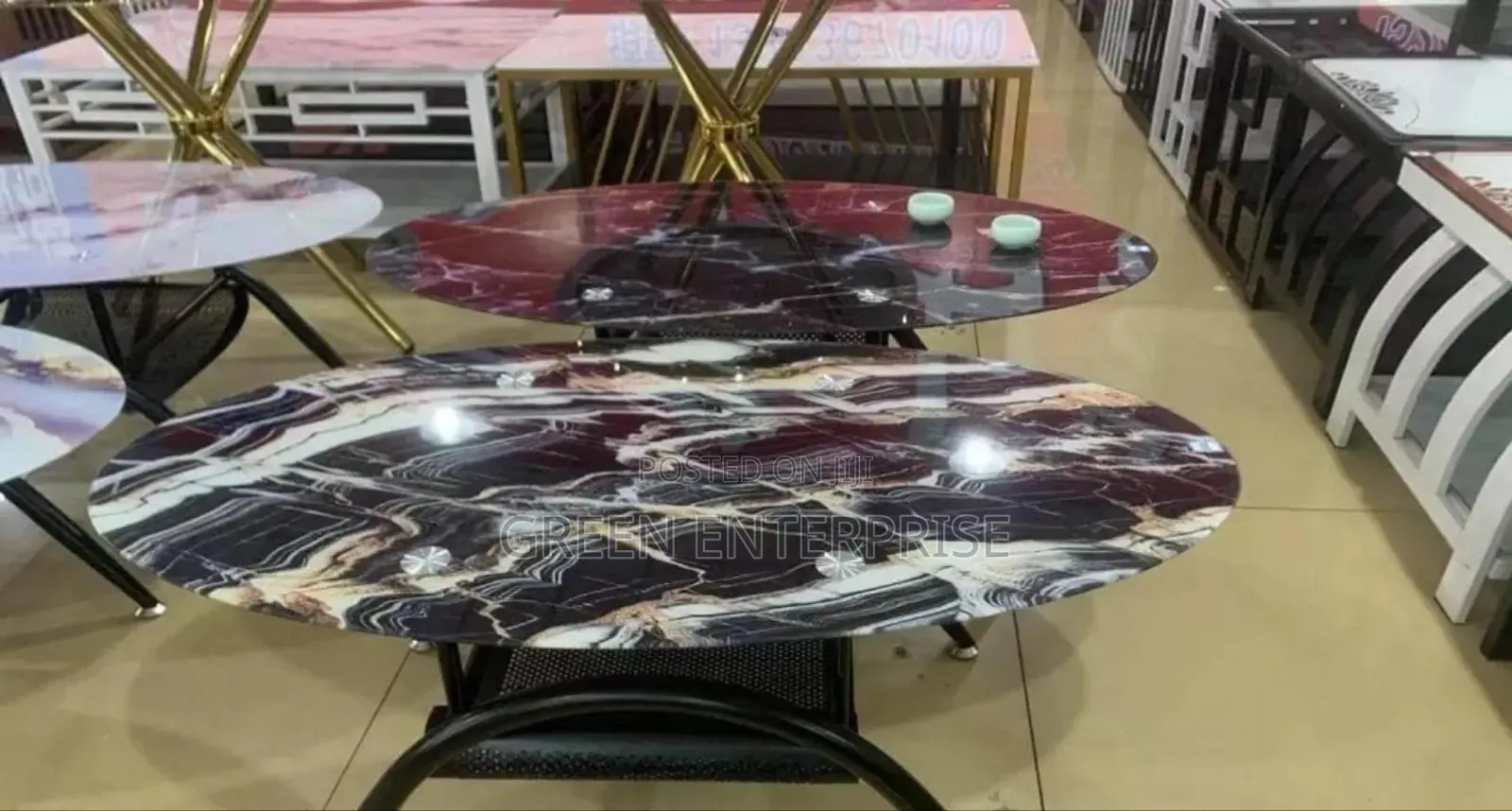 Modern Oval-Shaped Glass-Top Coffee. in Kaneshie - Furniture, Genevieve ...