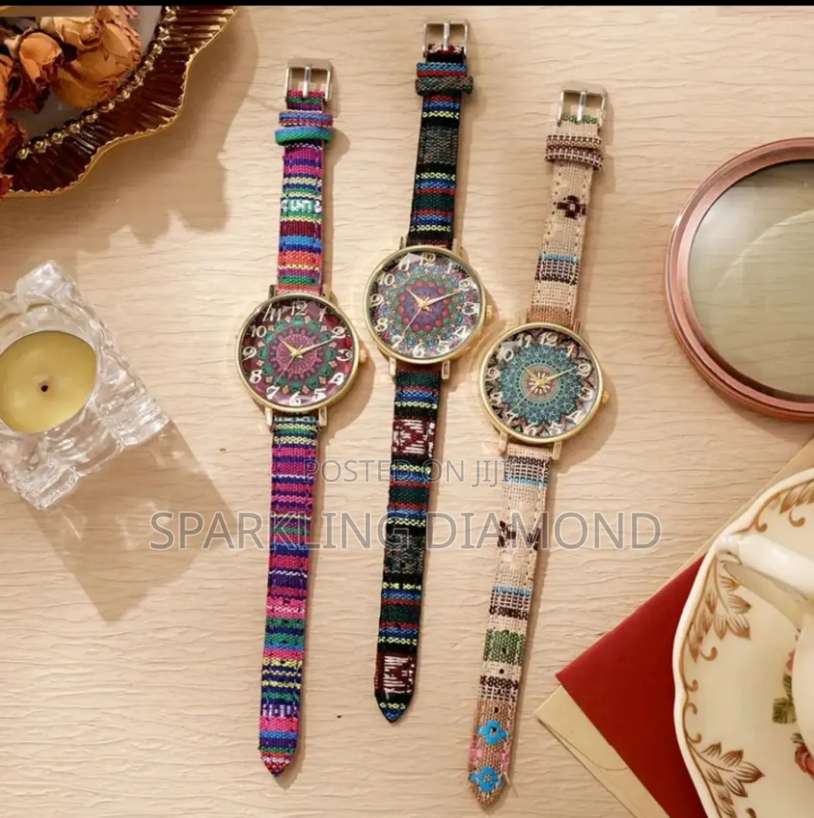 Boho Mandala Wristwatch in Adjiriganor - Watches, Glory Gems Collective ...