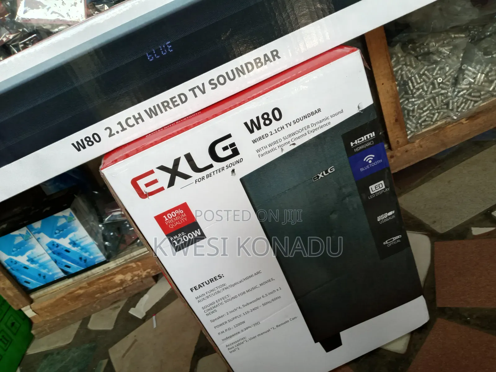 Exlg W80 Deep Bass Cable Soundbar in Achimota - Audio & Music Equipment ...