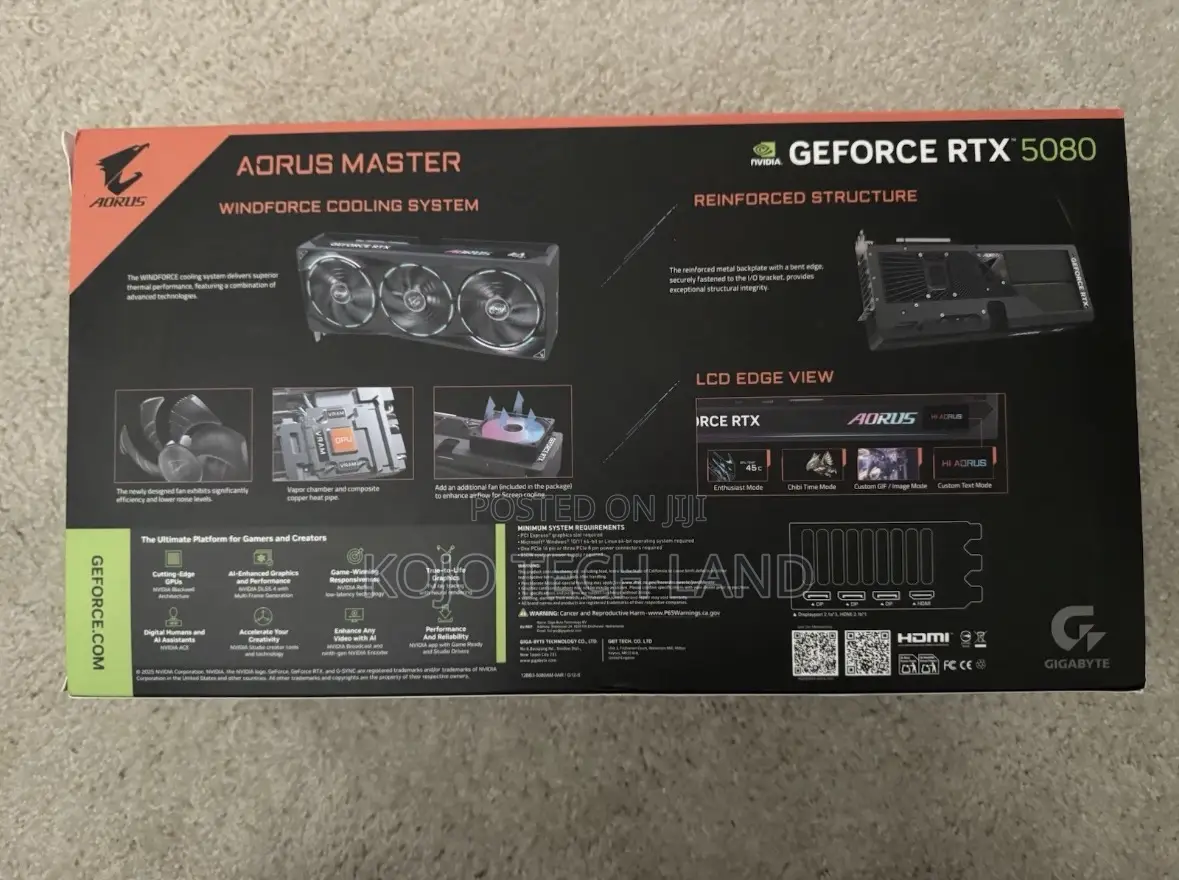 Gigabyte Aorus Geforce RTX 5080 Master Graphics Card 16gb in Dansoman ...