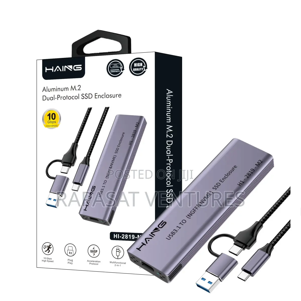 Haing M2 Nvme M.2 Dual-Protocol Usb 3.1 Type-C SSD Enclosure in Lapaz ...