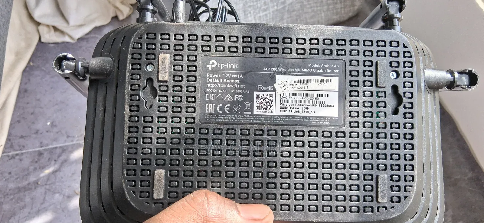 Used Tp-Link Ac1200 Wireless Mu-Mmo Gigabit Router Archer A6 in Ashaley ...