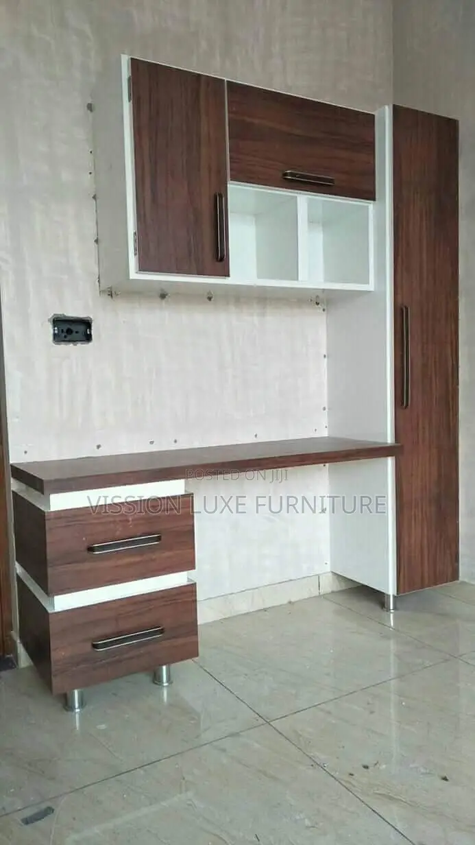 Executive Study Unit | Wall Mounted Desk Integrated Storage Cabinet in ...
