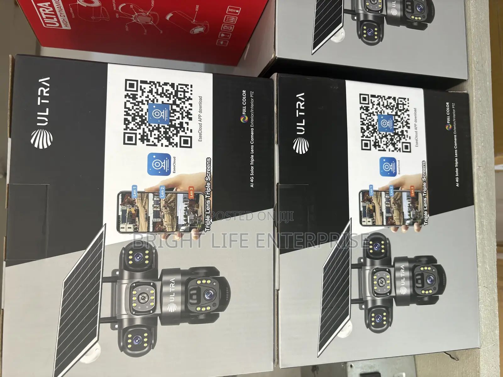 Ultra Ai 4g Solar Triple Lens Camera 6mp, Ultra 4g Solar Camera3-Lens ...