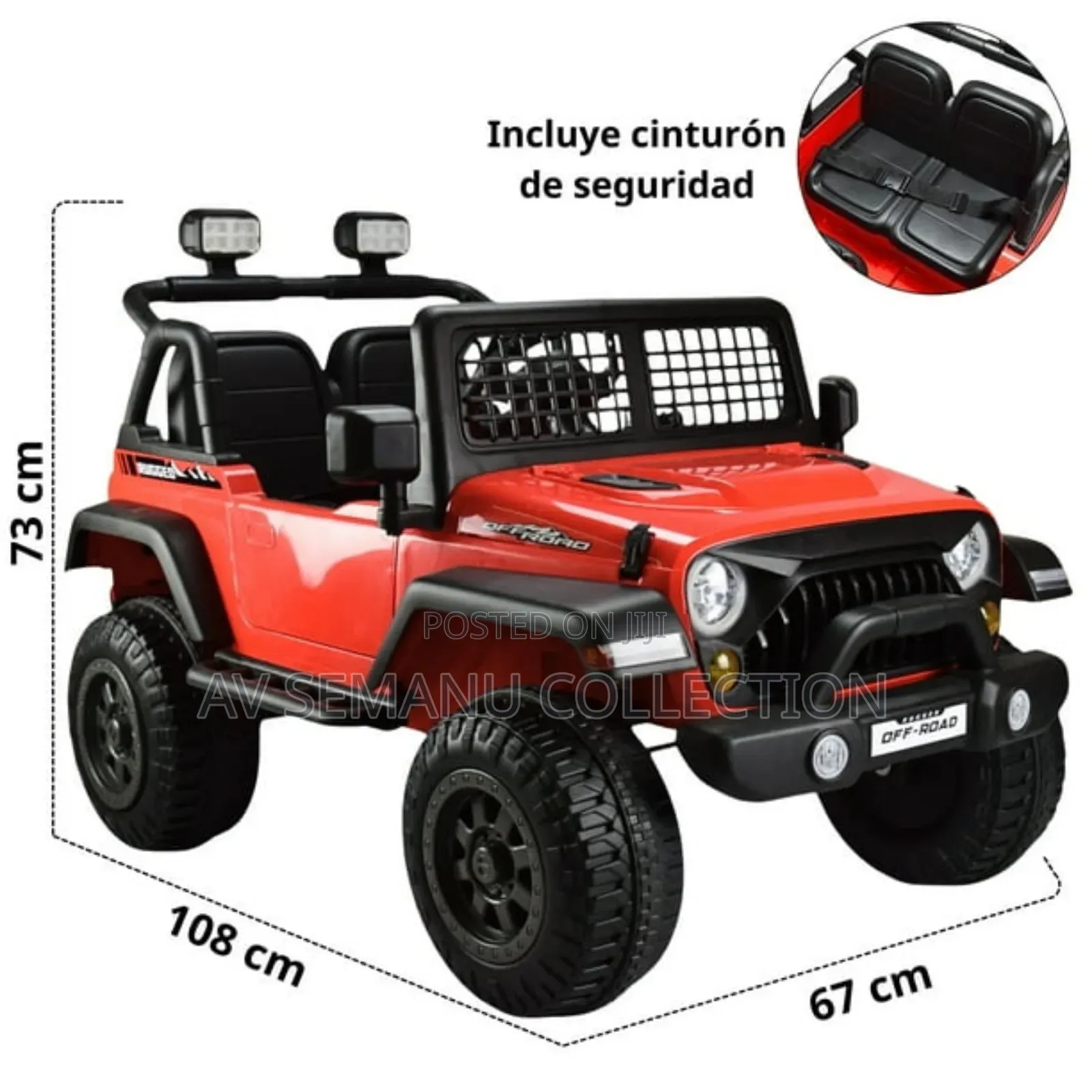 Jeep Truck Nel-618 12v Electric Kids Ride on Car Leather Seat Rubber in Tema Metropolitan - Toys ...