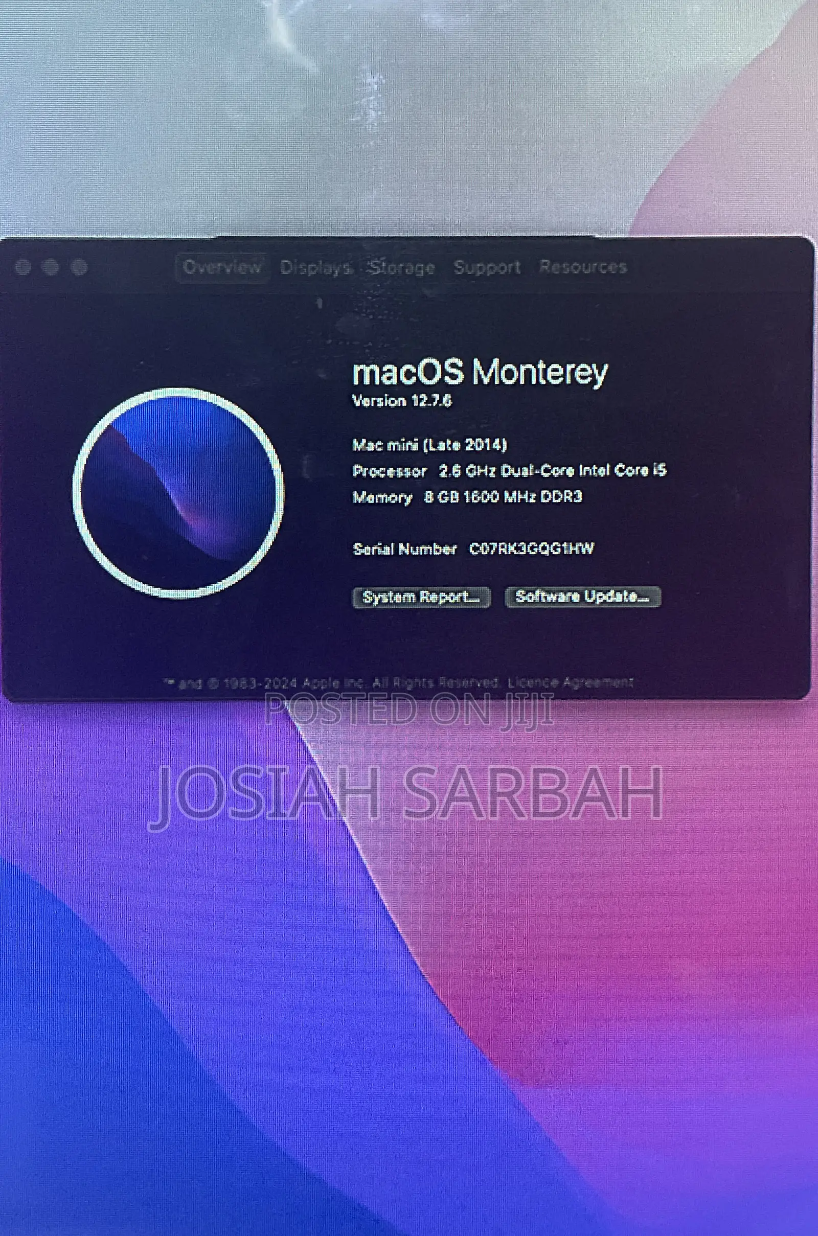 Desktop Computer Apple Mac Mini 8GB Intel Core I5 SSD 256GB in Greater ...