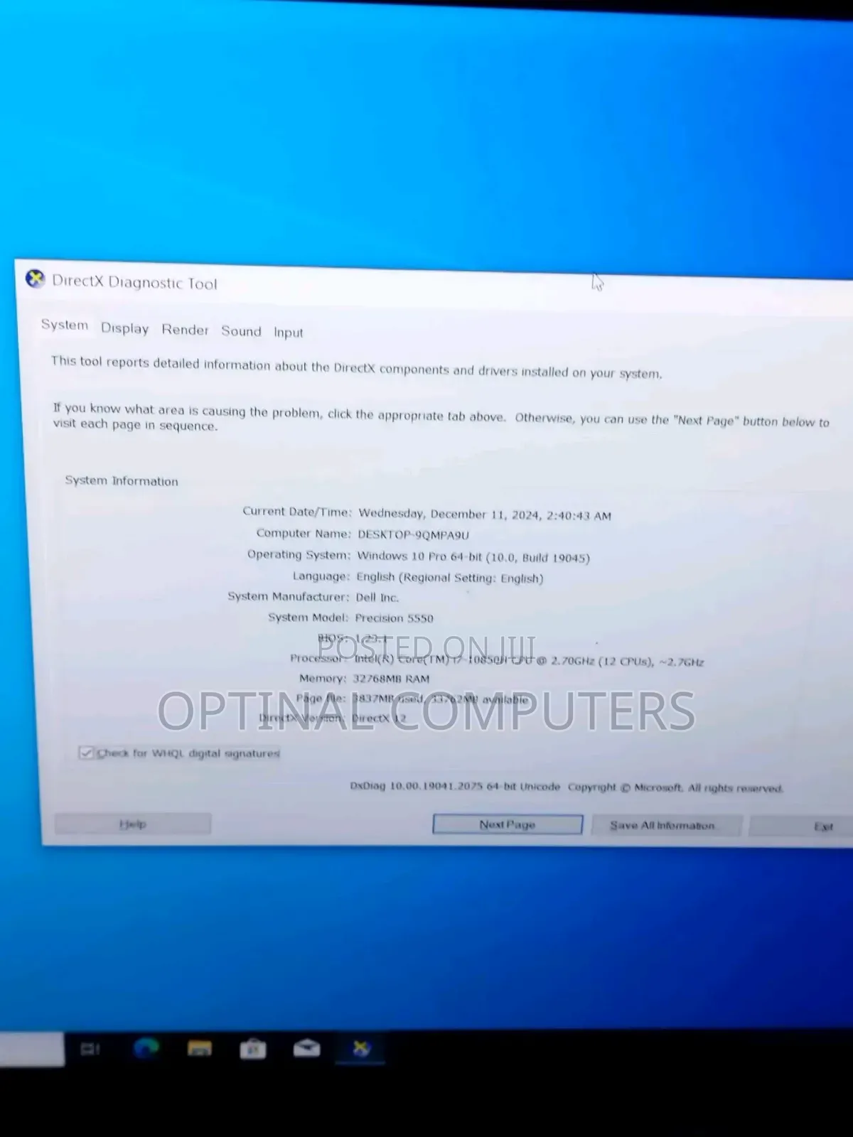 New Laptop Dell XPS 13 32GB Intel Core I7 SSHD (Hybrid) 1T in Birim ...