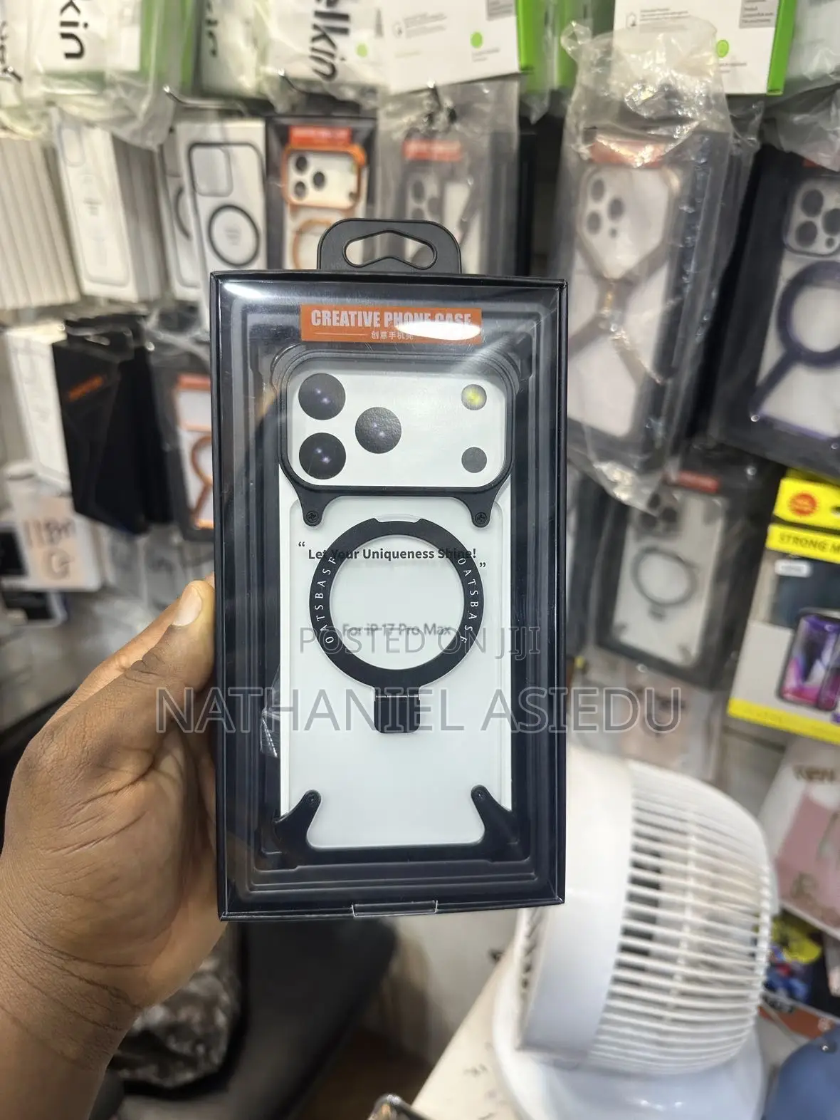 Oatsbasf Z-Shaped Metal Phone Case for the iPhone 17 Pro Max. in Circle ...
