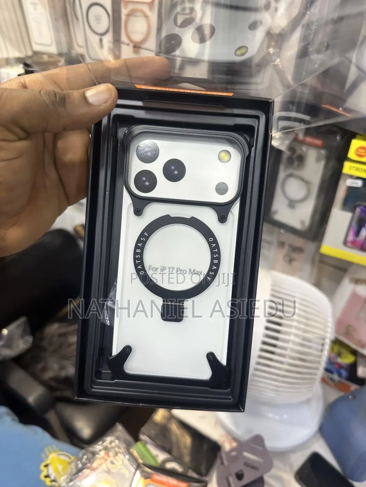 Oatsbasf Z-Shaped Metal Phone Case for the iPhone 17 Pro Max. in Circle ...