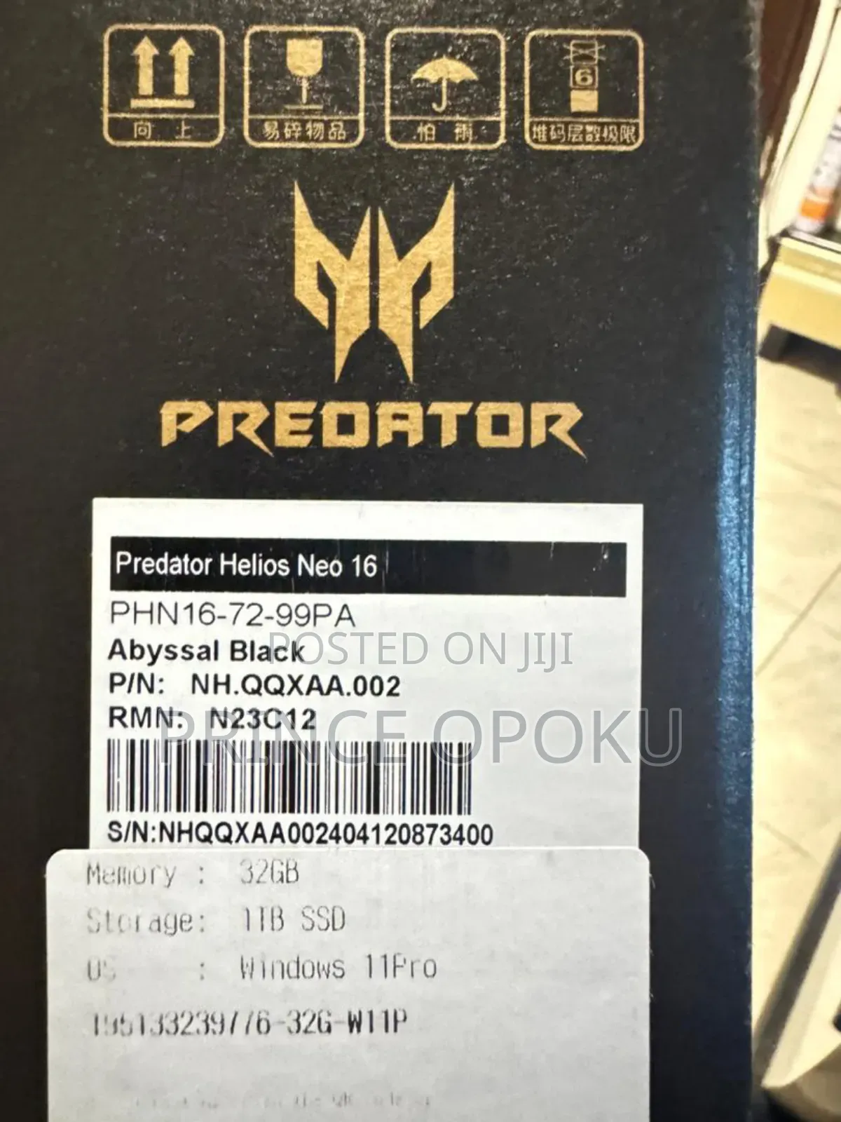New Laptop Acer Predator Helios Neo 16 32GB Intel Core I9 SSD 1T in ...
