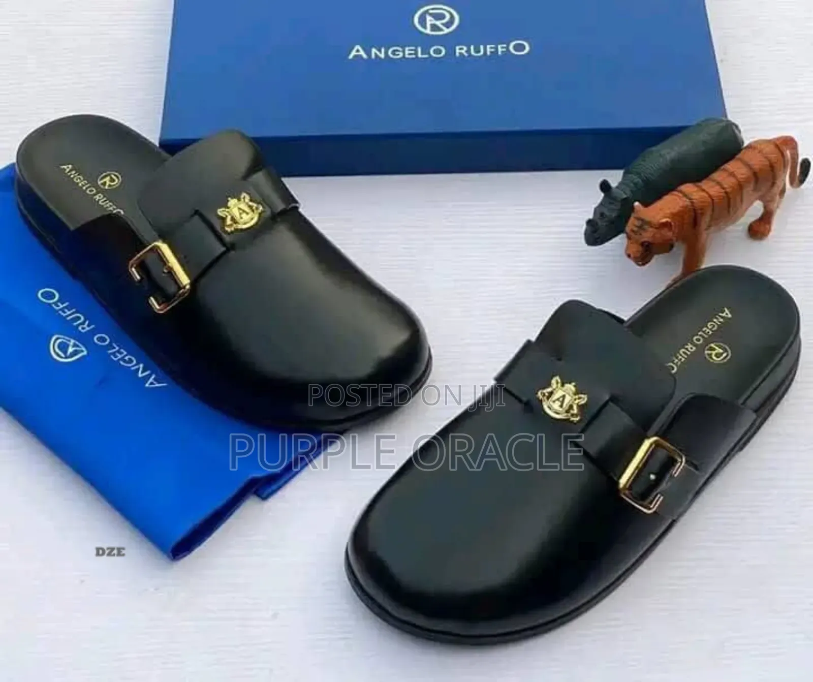 Black and White Angelo Ruffo Leather Half Shoes. in Accra Metropolitan ...