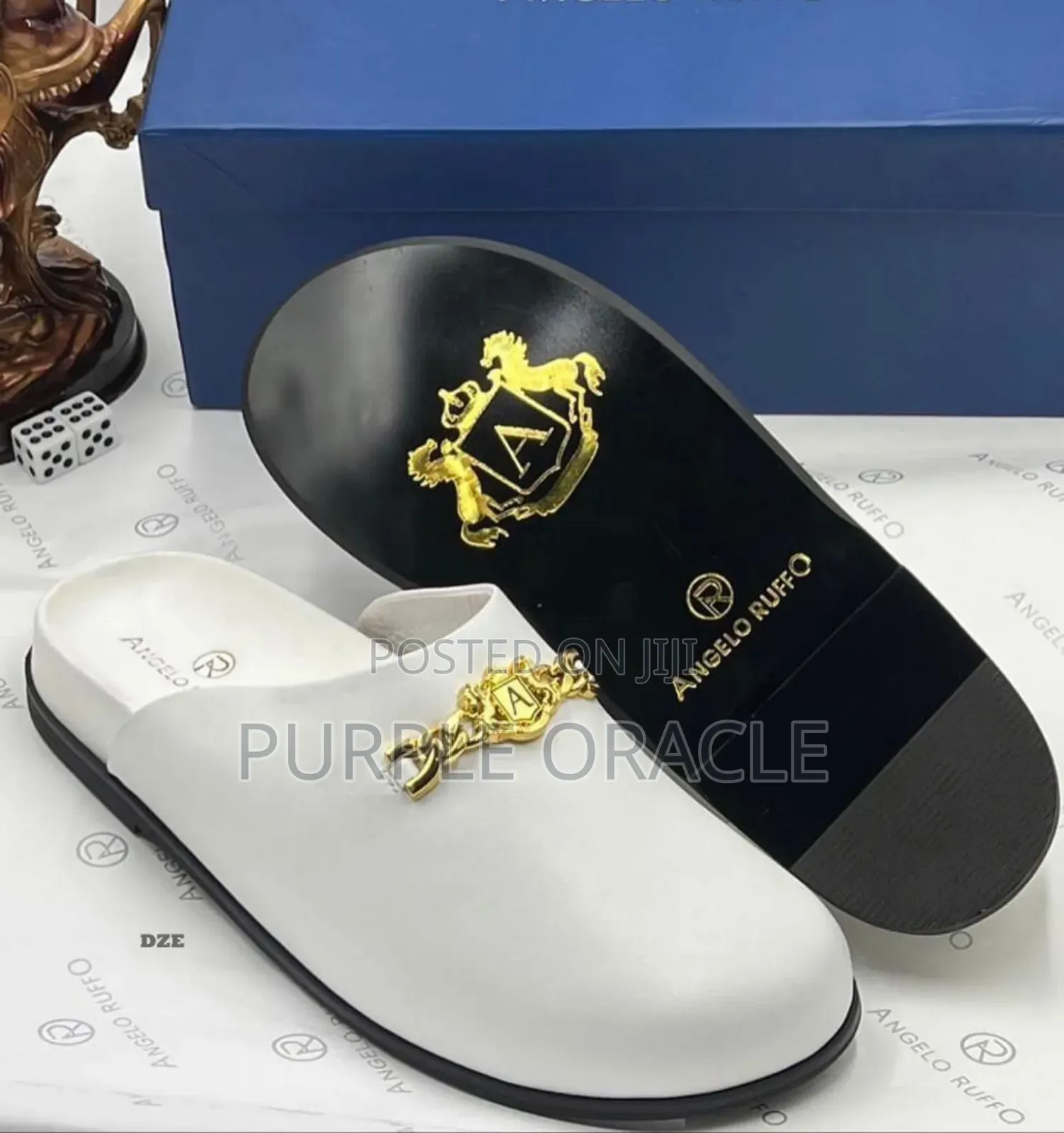 Black and White Angelo Ruffo Leather Half Shoes. in Accra Metropolitan ...