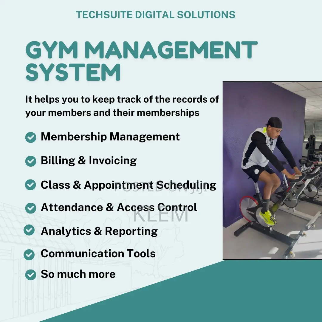 Gym Management System in North Legon - Software, Klem | Jiji.com.gh