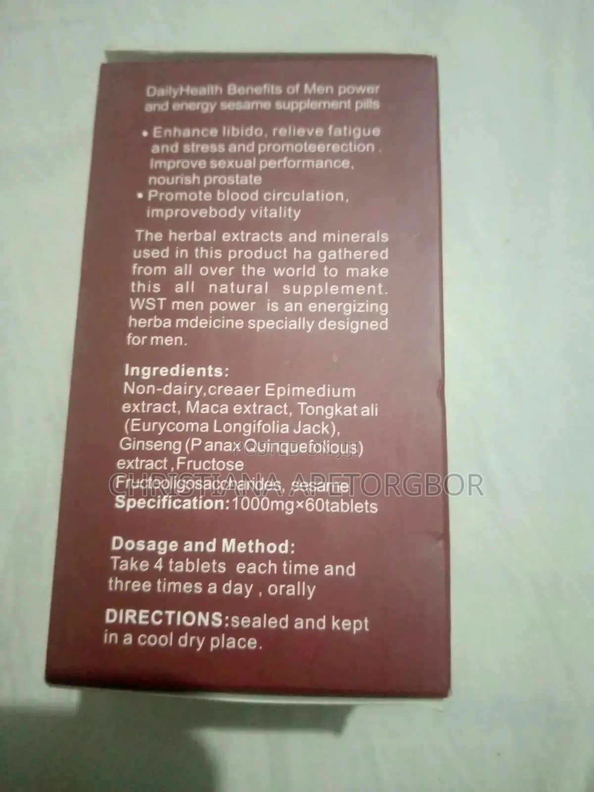 Men Power Energy Tablet Candy in Accra New Town - Sexual Wellness ...