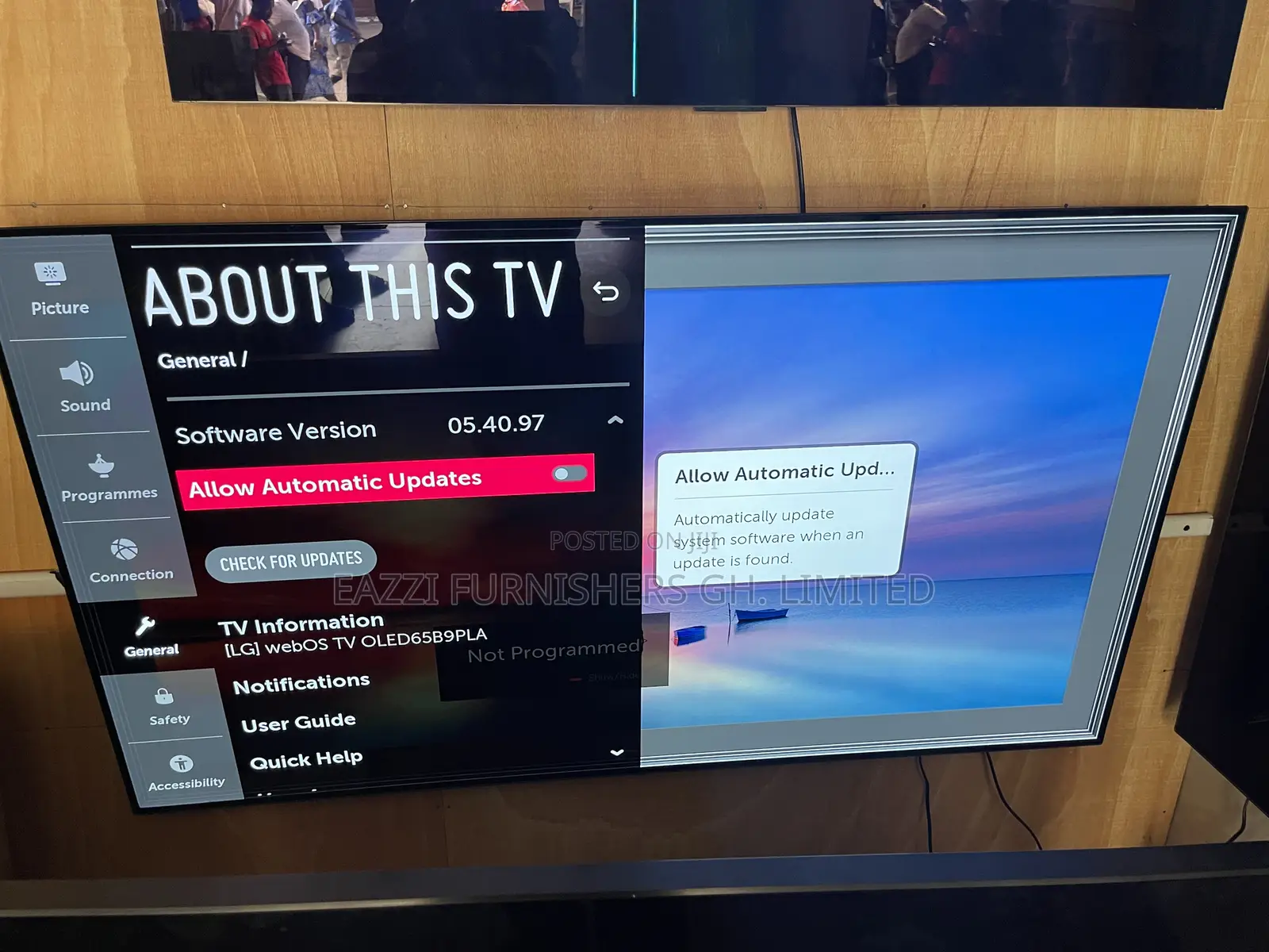 65" Inch Lg Oled Tv B9 Oled65b9pla 120hz Hdmi 2.1 Port DVB-T2/C/S2 in ...