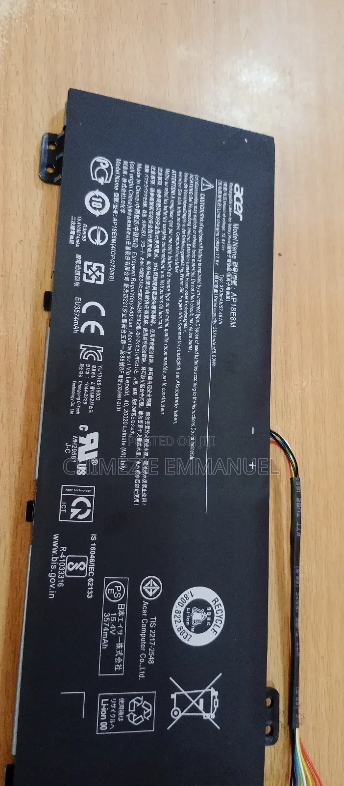 Acer Battery Ap18e8m in Tema Metropolitan - Computer Accessories , Cue ...