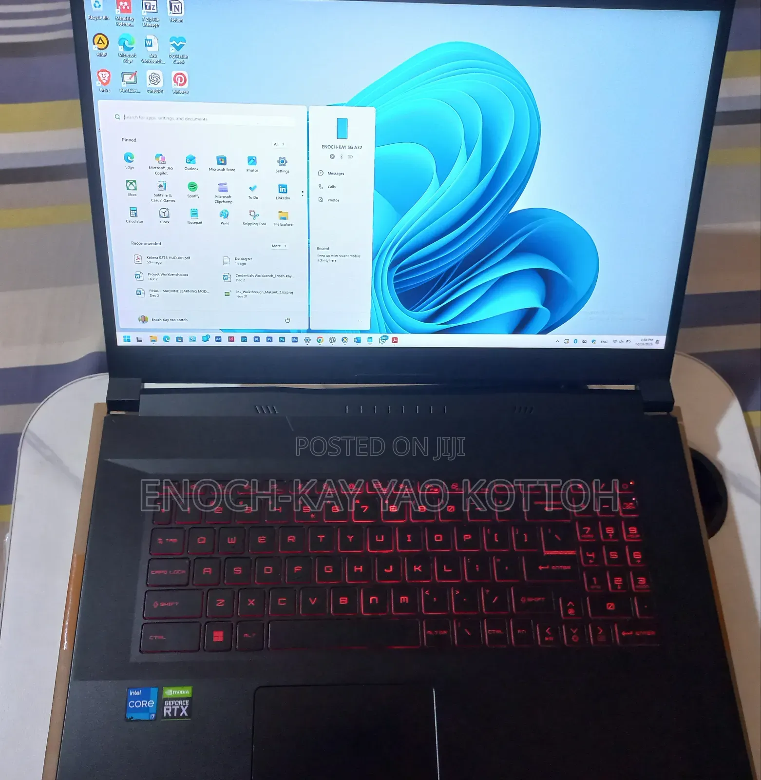 Laptop MSI Katana GF76 16GB Intel Core I7 SSD 1T in Accra Metropolitan ...