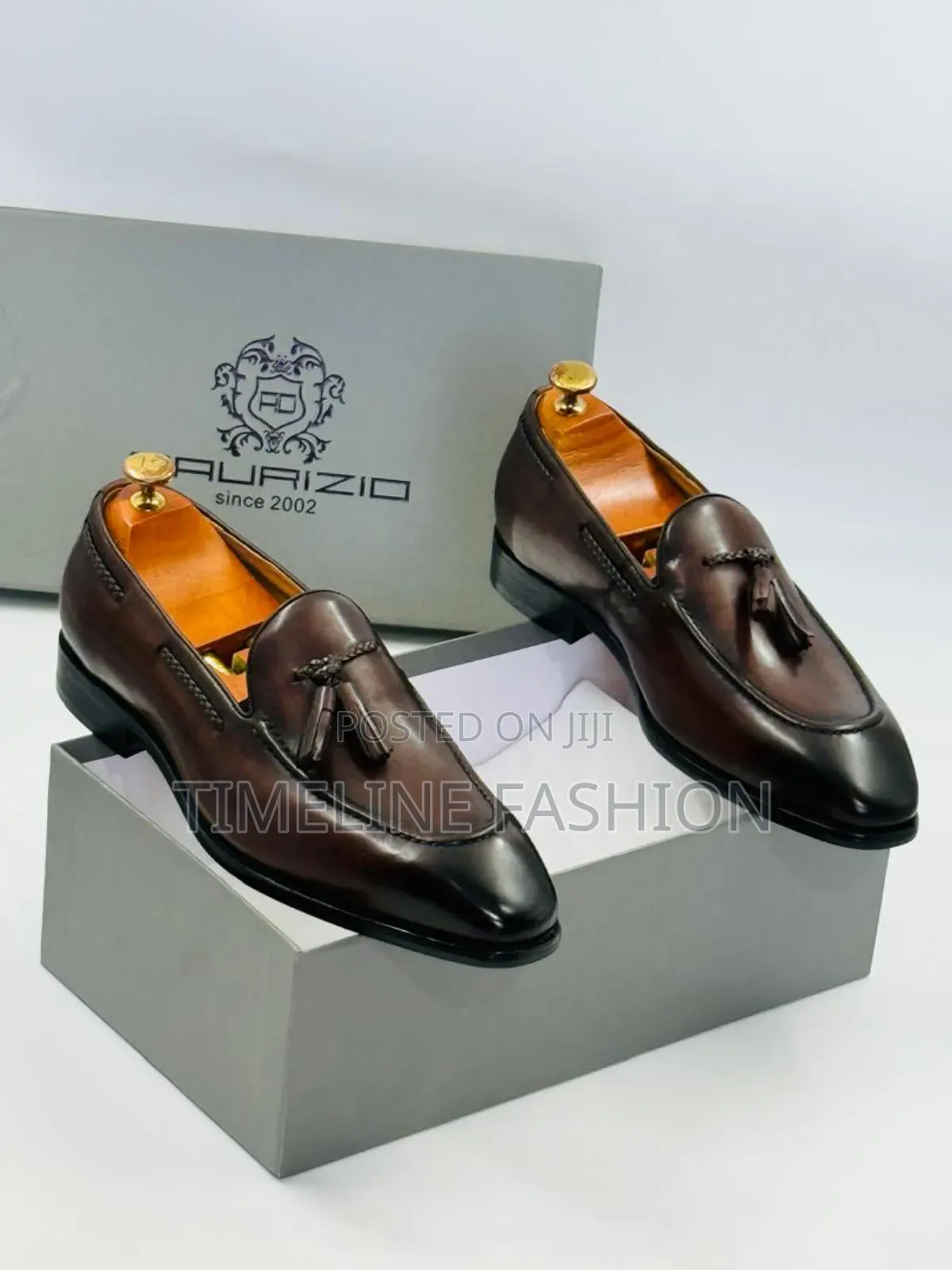 Maurizio Coffee Brown Executive Men's Ring My Bell Leather Shoes in ...