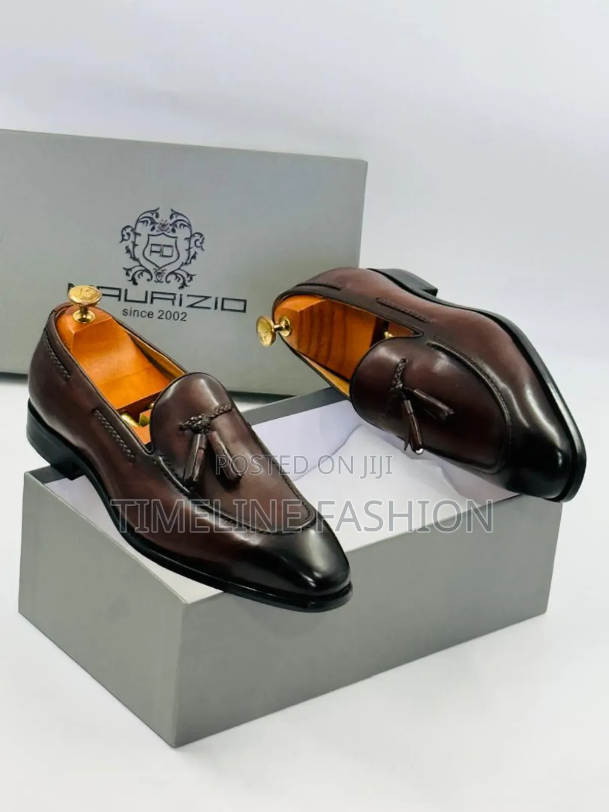 Maurizio Coffee Brown Executive Men's Ring My Bell Leather Shoes in ...