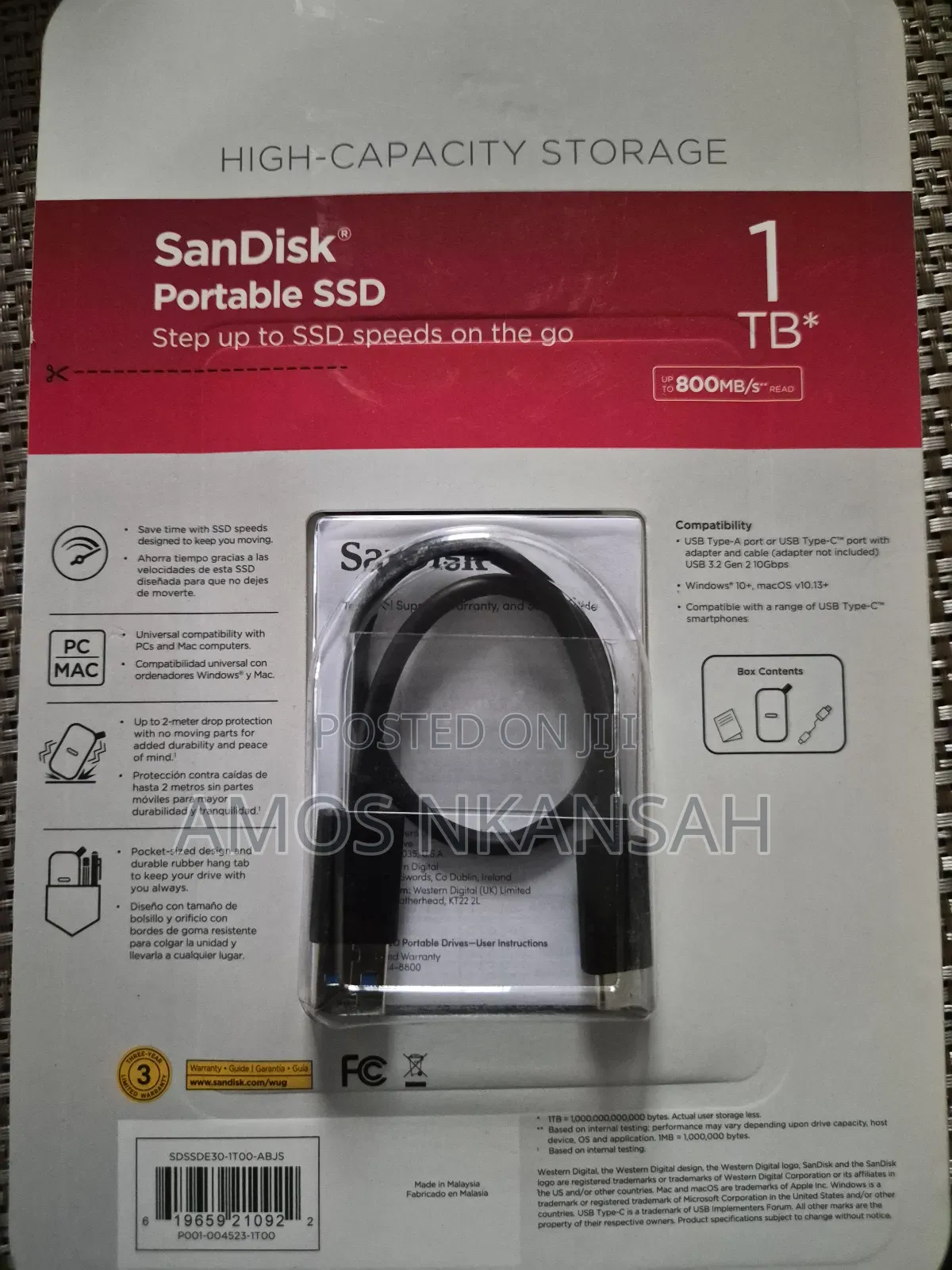 Sandisk Portable Ssd 1tb in Adenta - Computer Hardware, Amos Nkansah ...