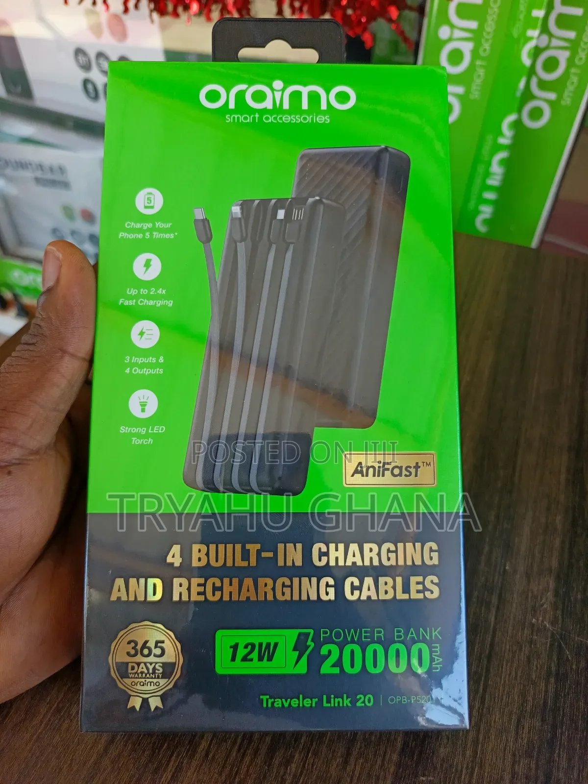 Oraimo 20000mah Power Bank (Opb-5201) Adapter For Everyday Convenience ...