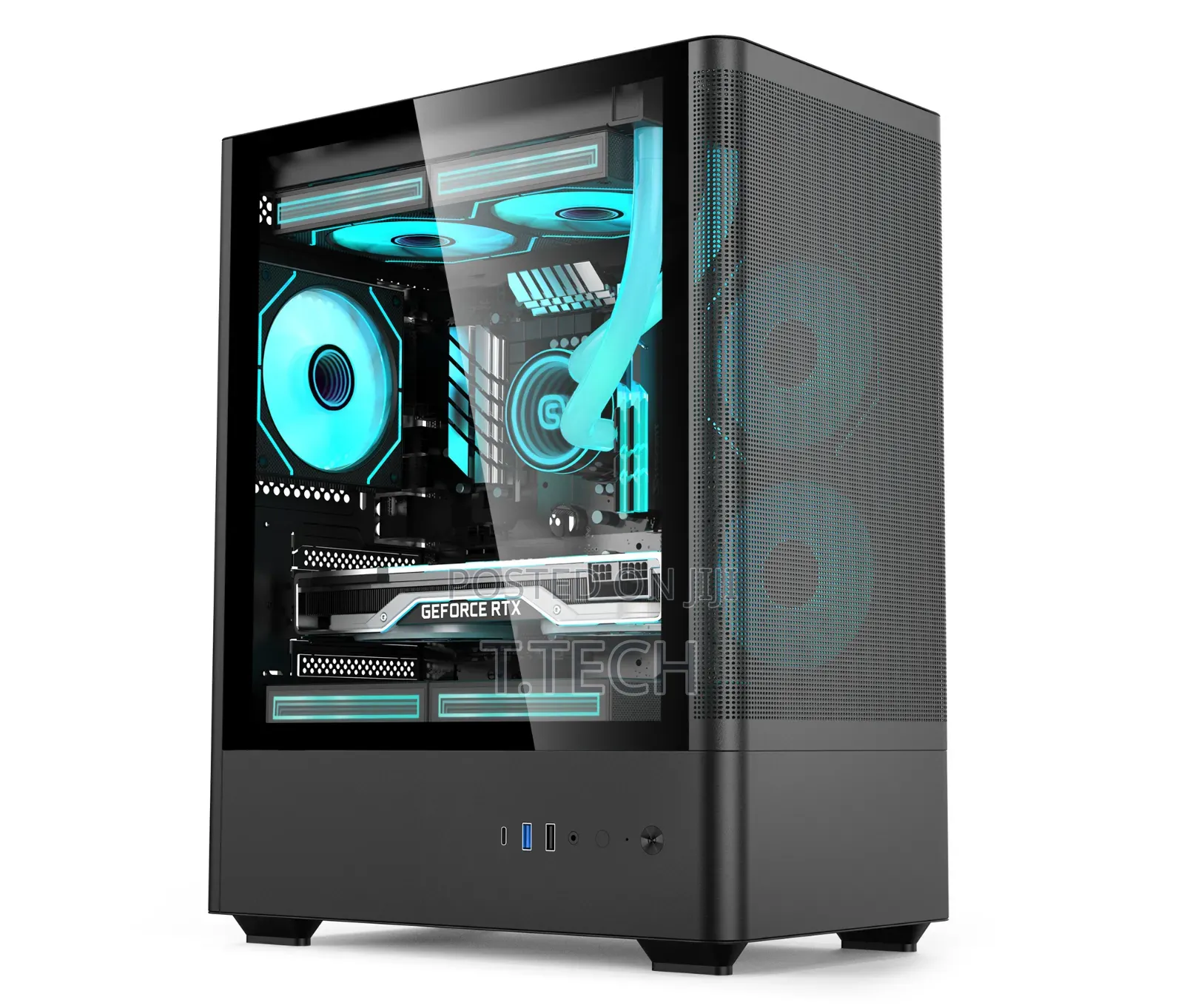 Mini-Tower Gaming Case With 5 Argb Fans in Tema Metropolitan - Computer ...