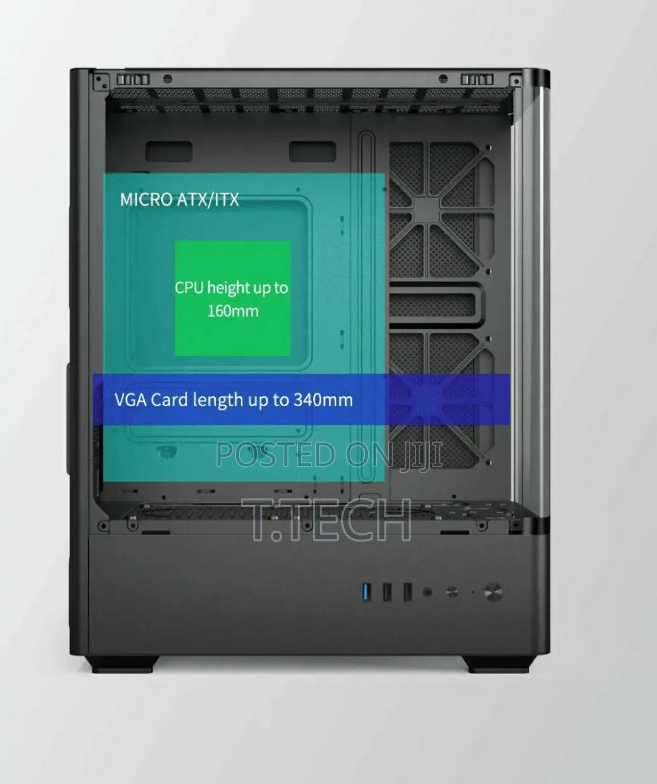 Mini-Tower Gaming Case With 5 Argb Fans in Tema Metropolitan - Computer ...