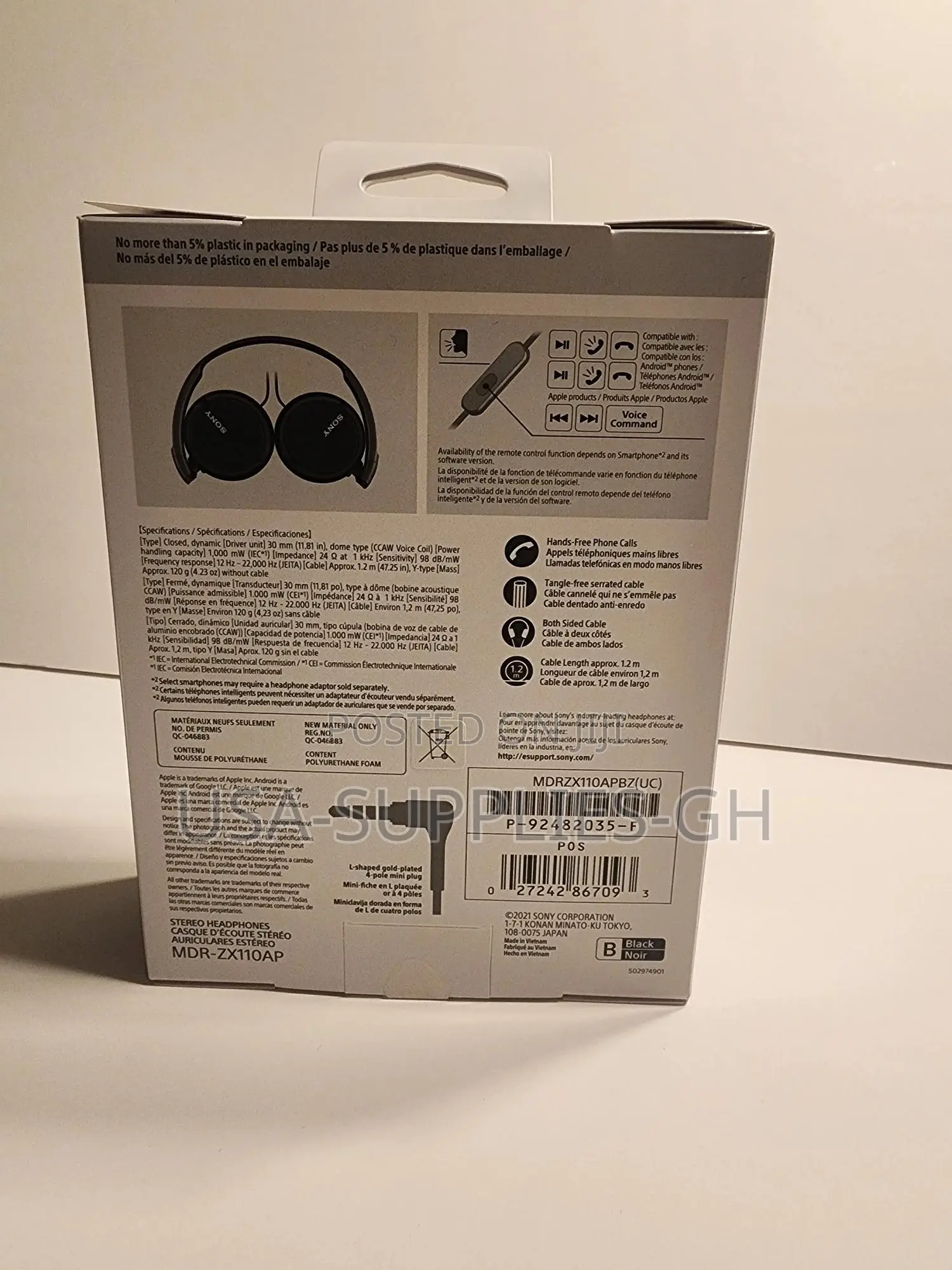 Sony Zx110ap Wired Headphones With Mic From Usa in Labone - Headphones ...
