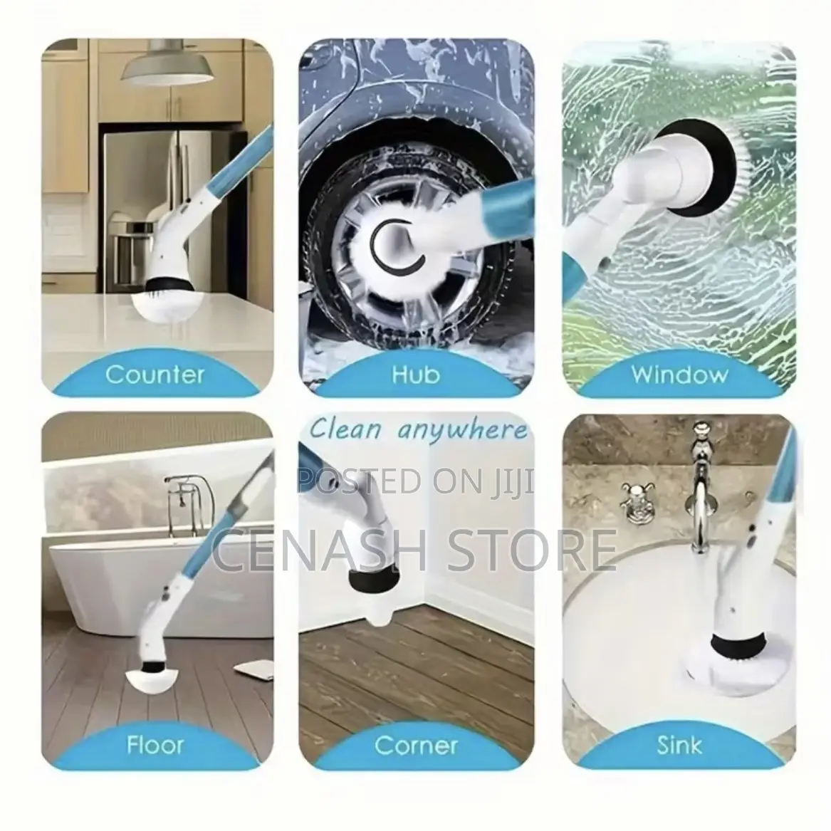 Electric Rotary Floor Washer With 5 Replaceable Brushes in Sowutwuom ...