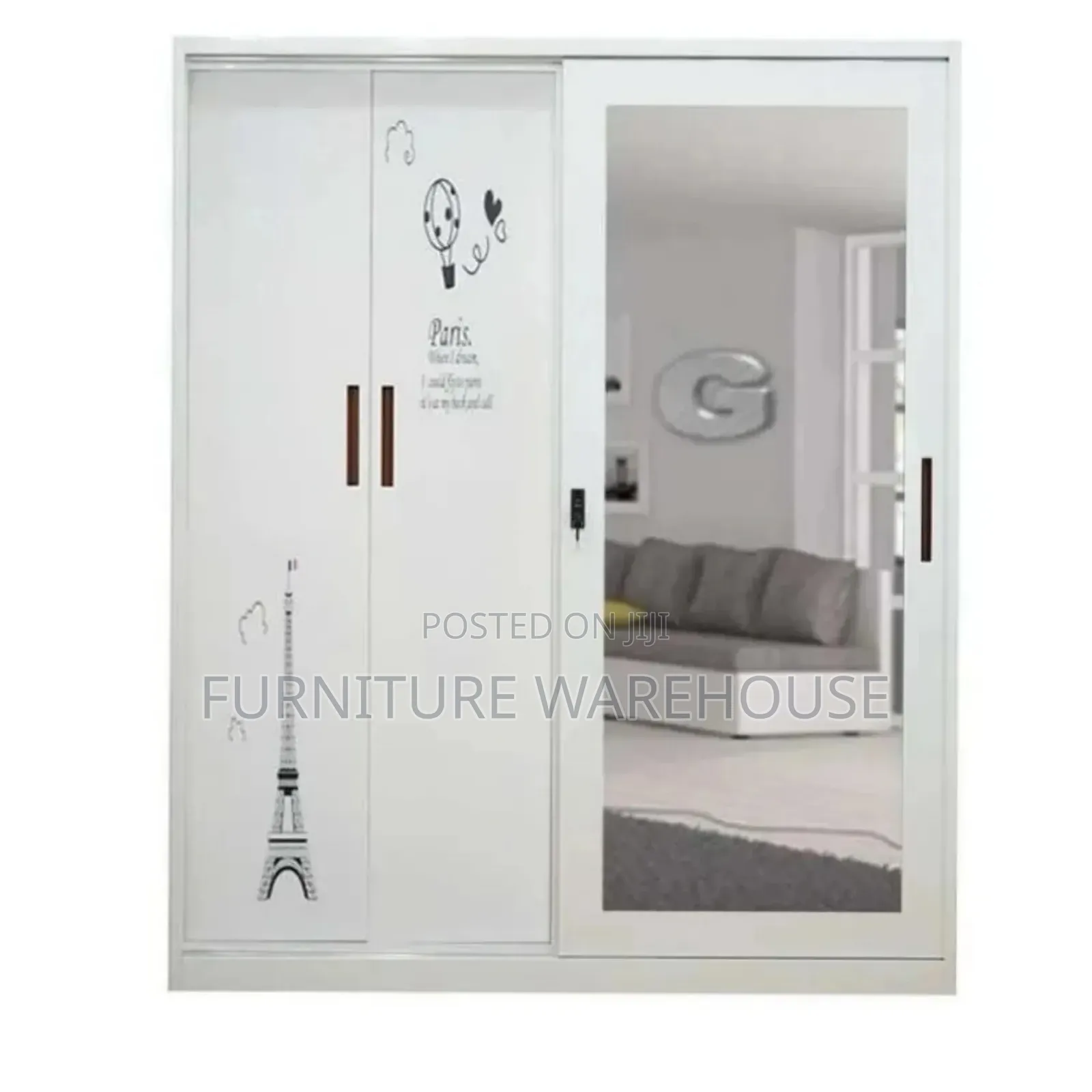 White Metal Sliding Door Wardrobe in Spintex - Furniture, Eugene Ayiku ...