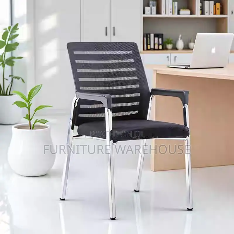 Black Mesh Office Visitor Chair in Spintex - Furniture, Eugene Ayiku ...
