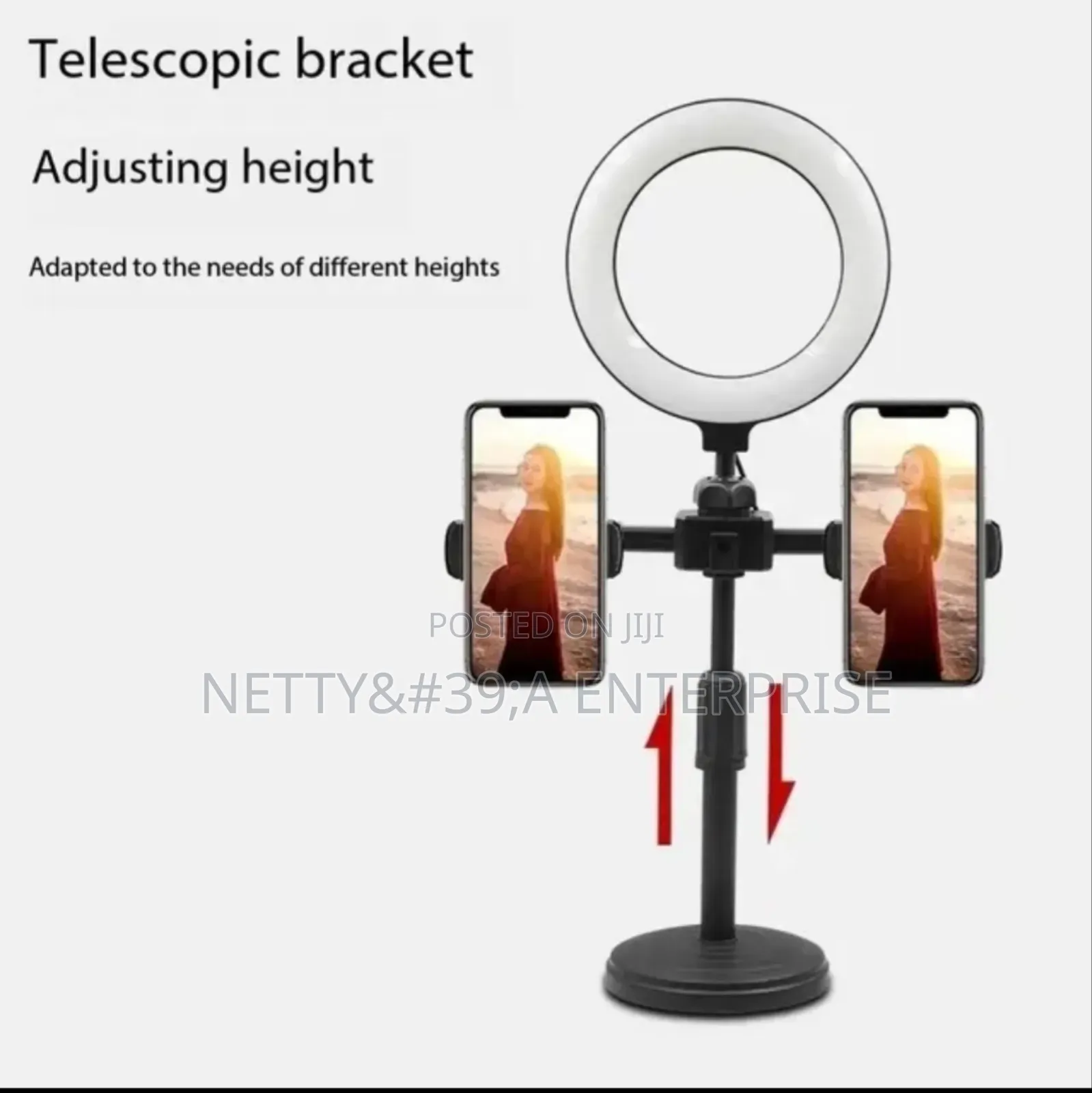 Desktop 2 Phones Holder With Ring Light in Kwashieman - Accessories for ...