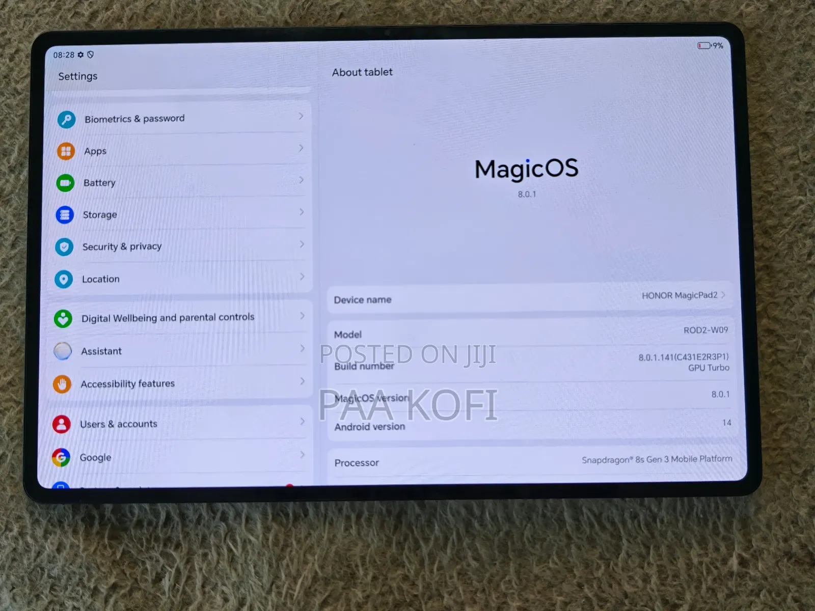 New Honor MagicPad 2 12.3 256 GB Gray in Airport Residential Area ...