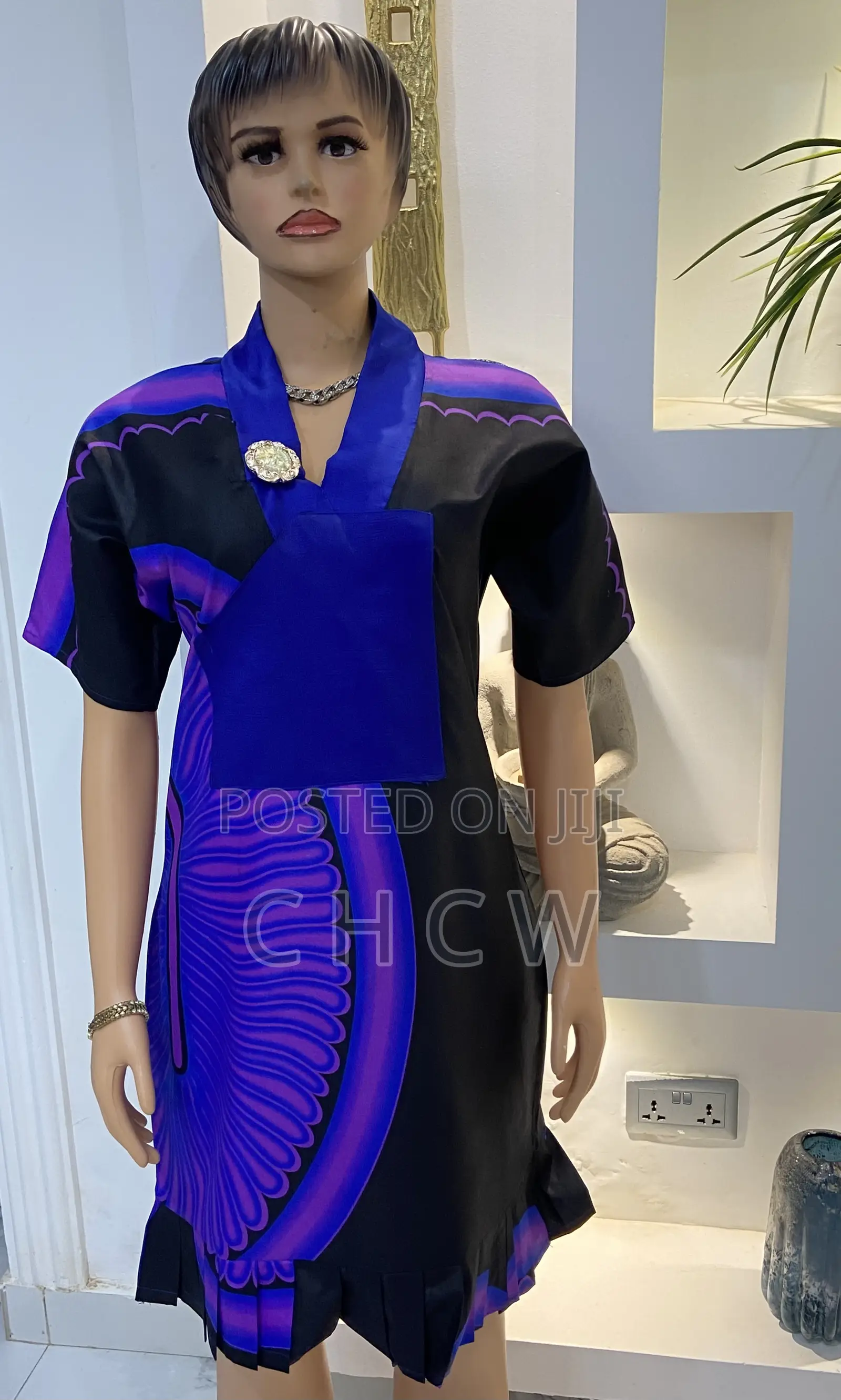 Blue Black African Print Ankara Bubu Dress in Accra Metropolitan ...