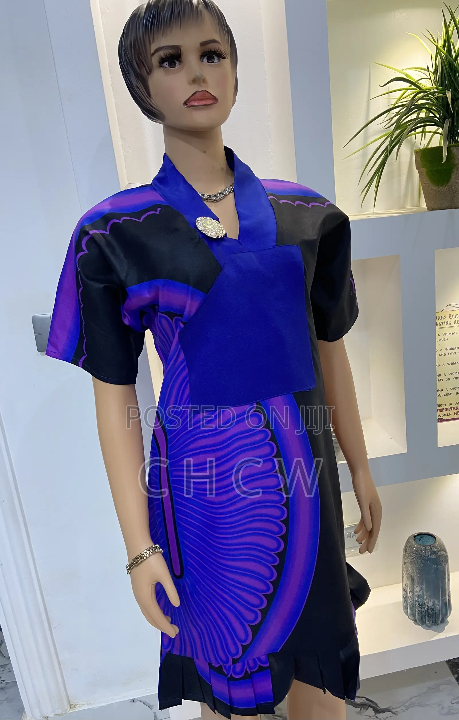 Blue Black African Print Ankara Bubu Dress in Accra Metropolitan ...