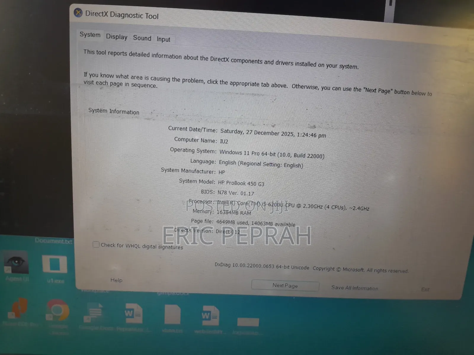 Laptop HP ProBook 450 G3 16GB Intel Core I5 SSD 256GB in Spintex ...