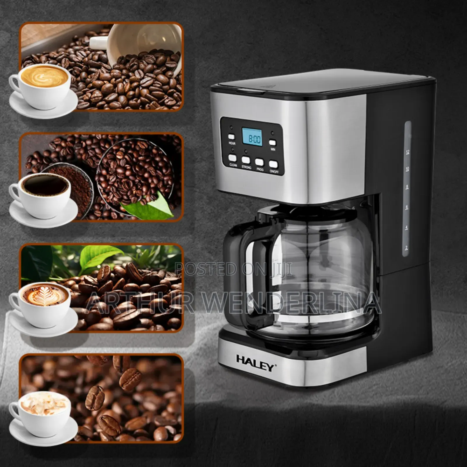 Haley Espresso Coffee Maker Professional Water Touch Screen Machine for ...