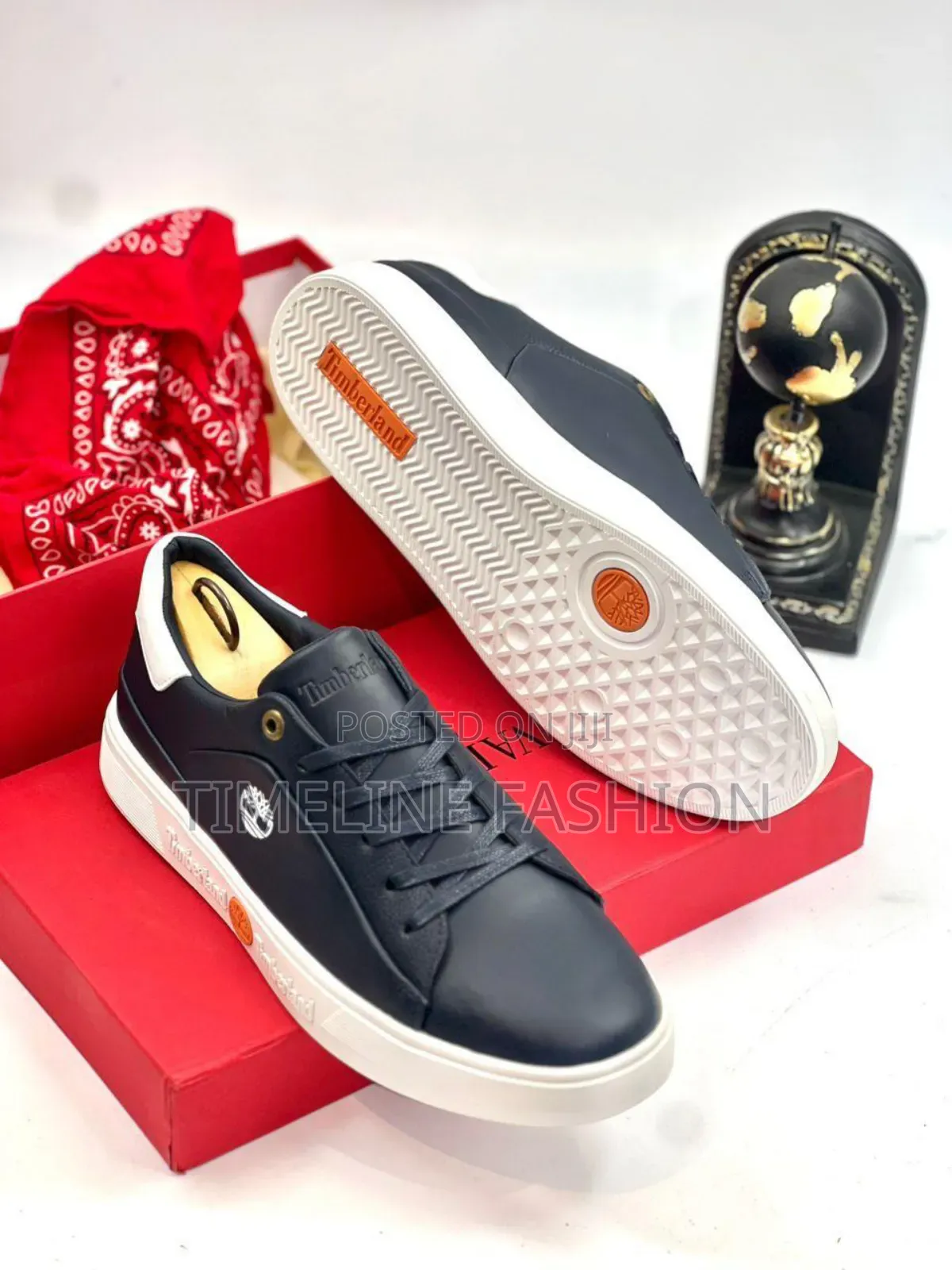 Navy Blue and White Men's Timber Land Leather Sneakers in Accra ...