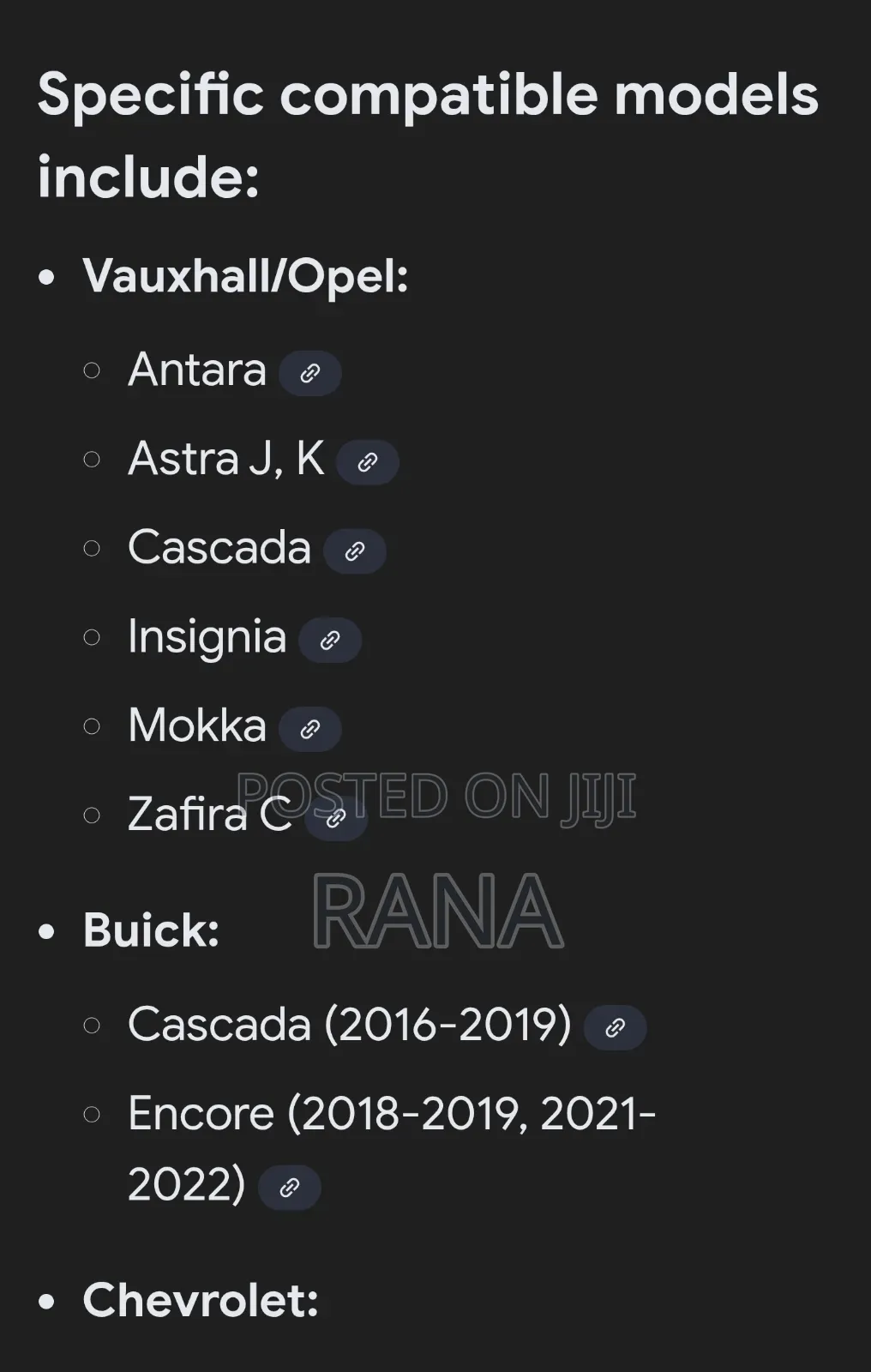 Map Sensor 2018 Equinox Other in Tema Metropolitan - Vehicle Parts ...