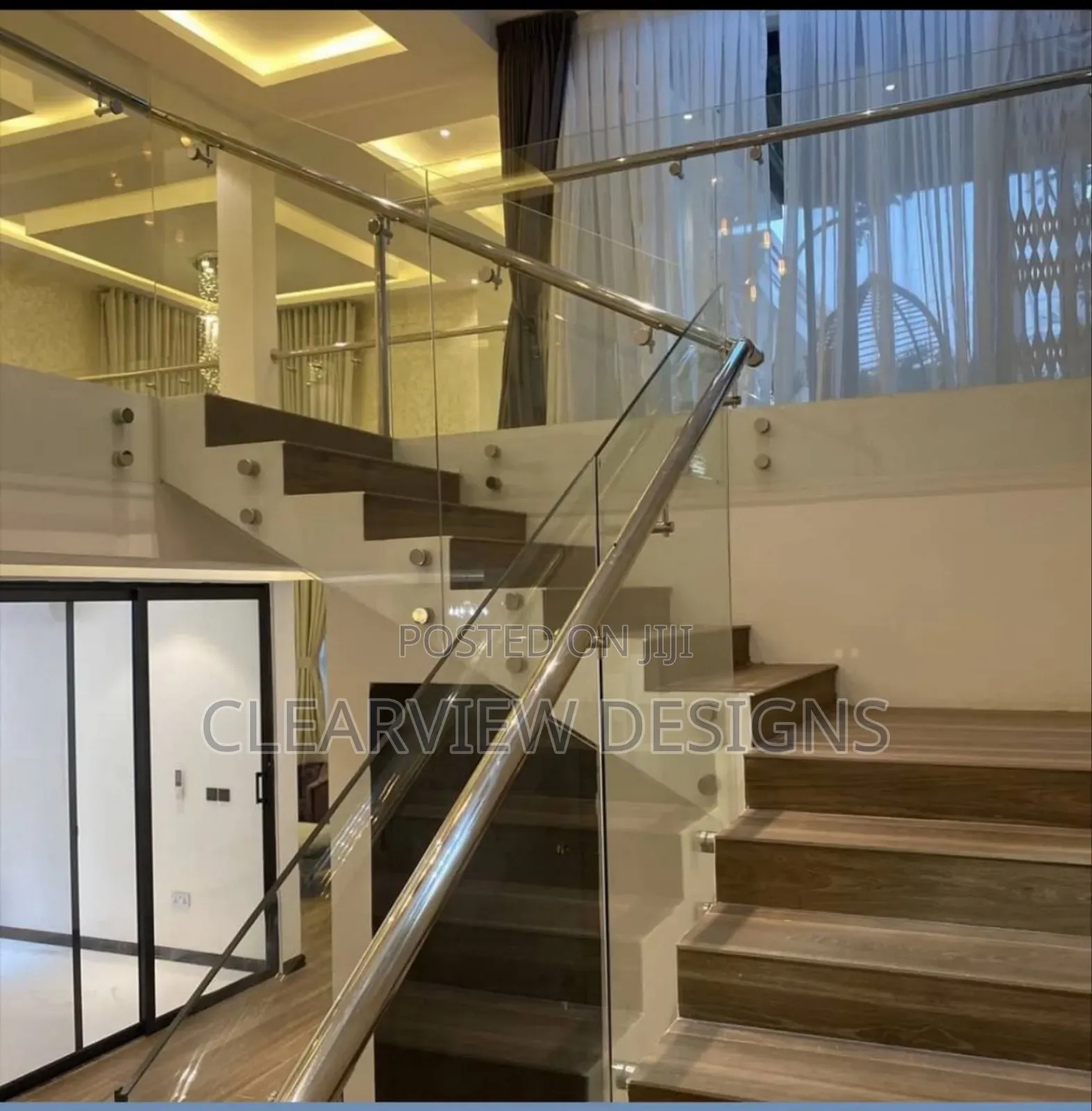 Staircase Glass Balustrade / Handrail in East Legon - Building ...