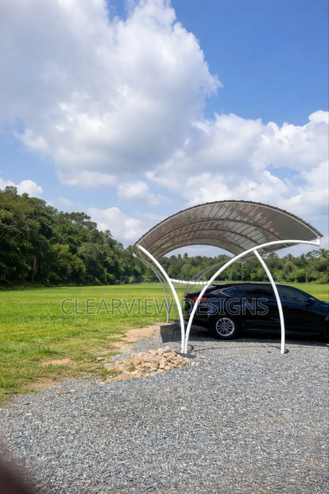 Modern Steel Carport – Fabrication Installation in Dome - Building ...